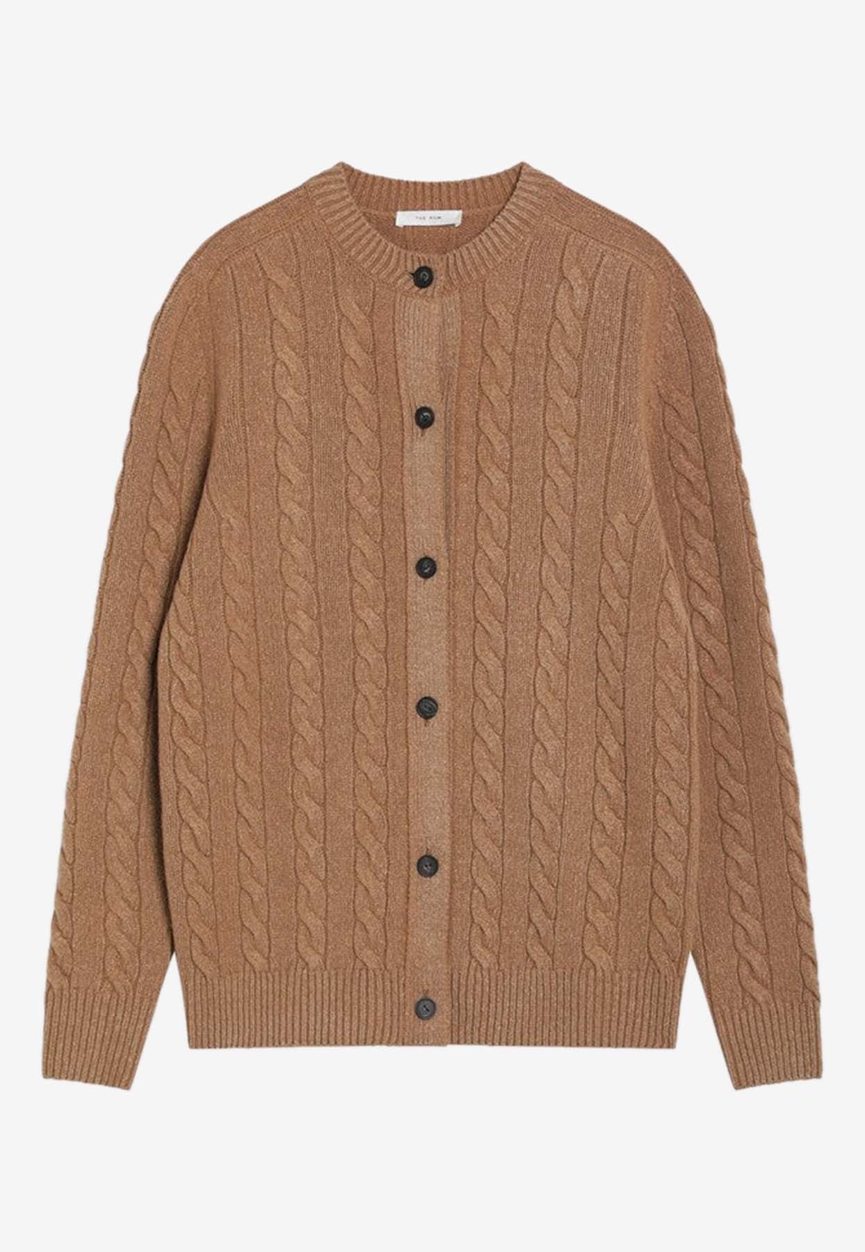 Loneke Cable Knit Wool Cardigan – THAHAB US