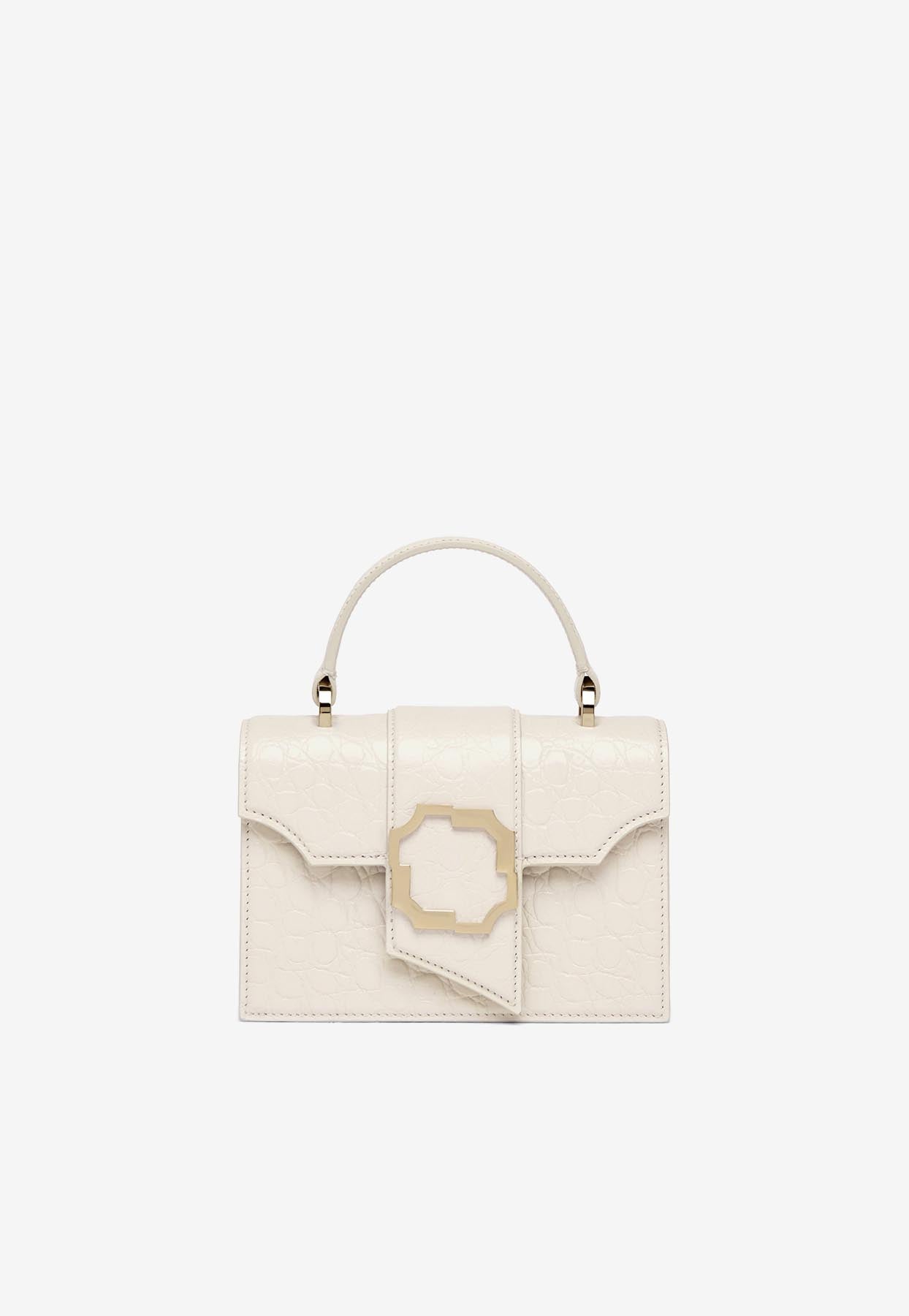 Mini Audrey Croc-Embossed Top Handle Bag – THAHAB US