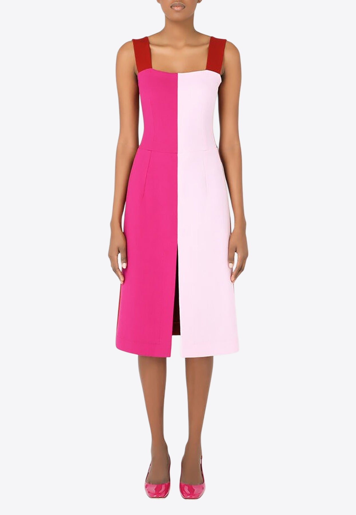 Colorblocked Midi Dress – THAHAB US