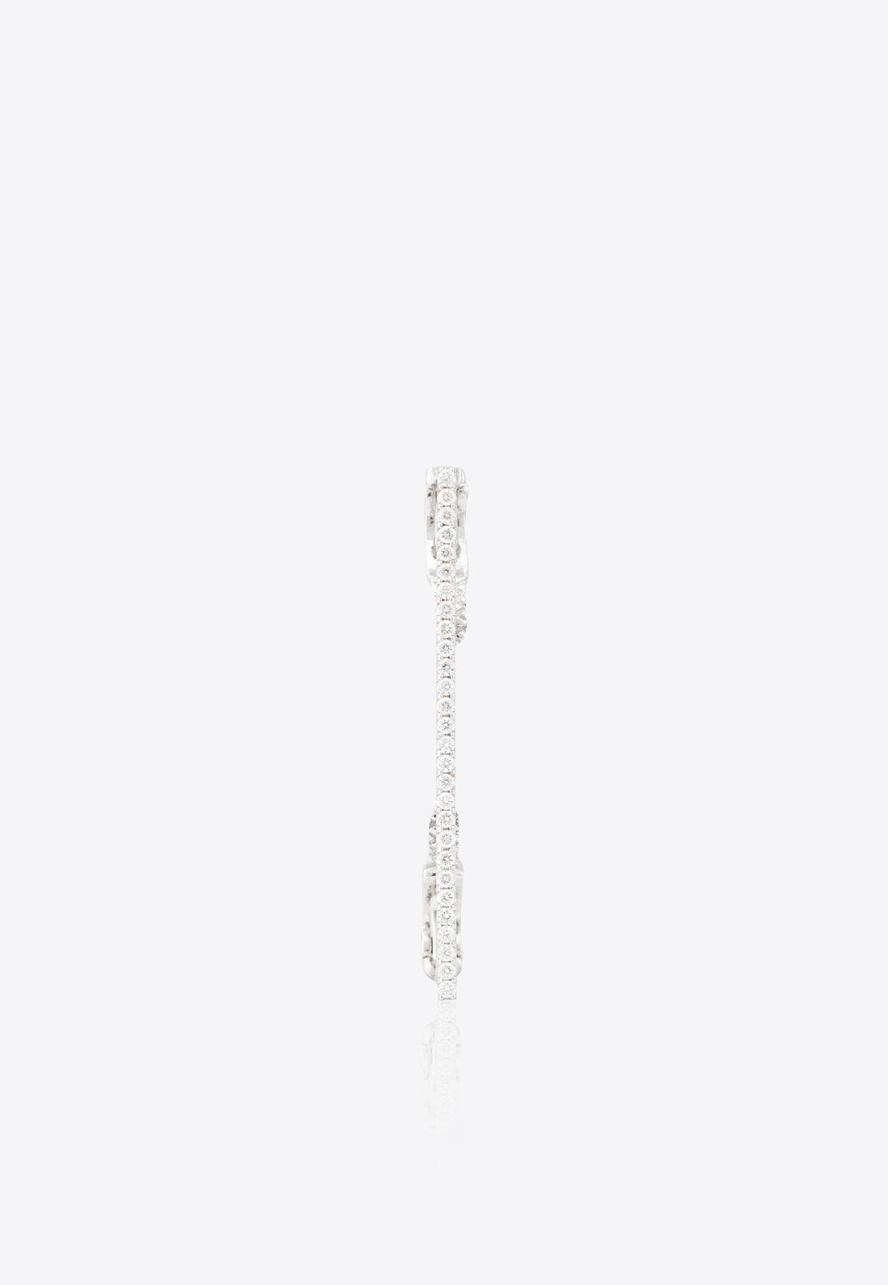 Single Bar Ear Cuff in White-Gold and Diamonds – THAHAB US